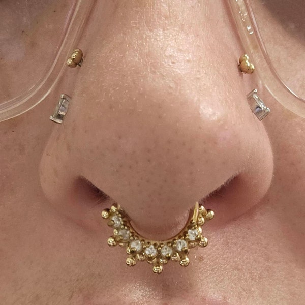 14K Gold Star Nose Stud, 20G Nose Ring, 0.8mm Nose Piercing Jewelry ...
