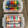 Back to School Supplies Personalized Crayon Box, Craft Storage ...