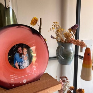 Personalized Vinyl Record With Photo Acrylic Song Plaque Anniversary ...