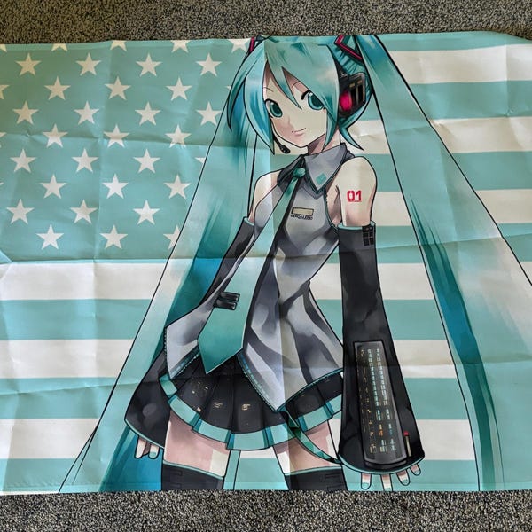 Hatsune Miku, American Flag, Vocaliod, - Etsy
