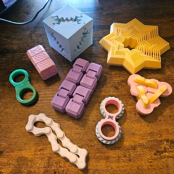 3D Printed Mini Articulated Animals, Fidget, Display, Toy, Colorful ...