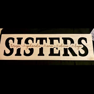 Personalized Sister Wood Sign Home Decor, Gift for Sister, Sister ...