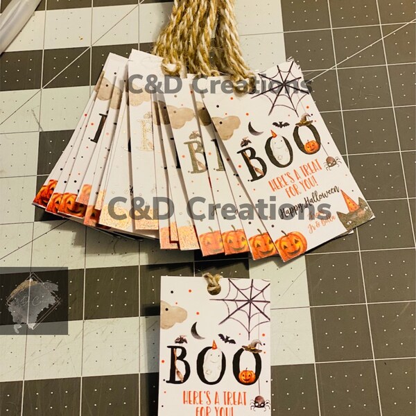 Editable Halloween Favor Tags Boo Gift Tags Costume Party Trick or ...