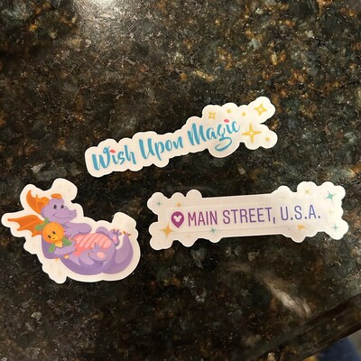 Main Street USA Destination Drop Pin Transparent Sticker/ Mickey Disney ...