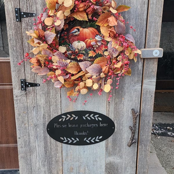 Welcome Please Use Back Door Sign, Directional Entrance Sign, Sign for ...