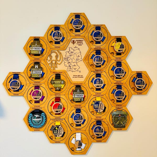 Six Star World Marathon Majors Finisher Medal Display Holder With ...