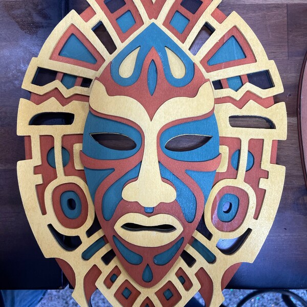 Tribal Mask V1 3D Layered Cut File, for Cutting Machines Like Cricut ...