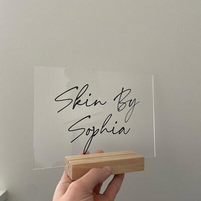 Custom Black Text Acrylic Sign Small Acrylic Business Signs Signage for ...