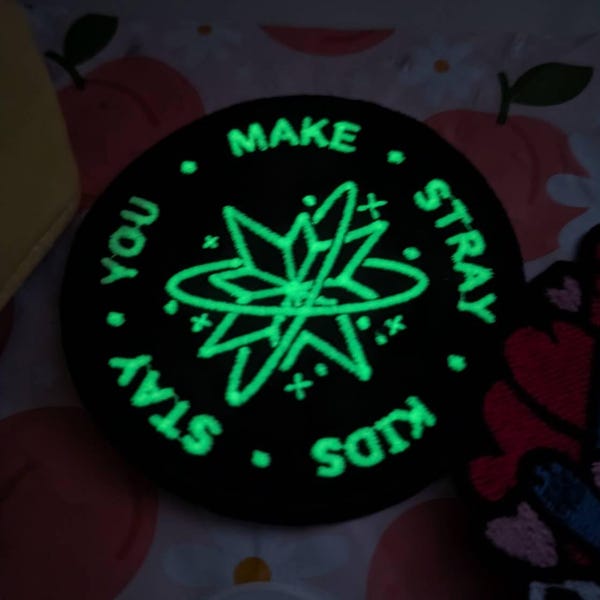 Glow in the Dark SKZ Compass Embroidered Iron on Patch. You Make Stray ...