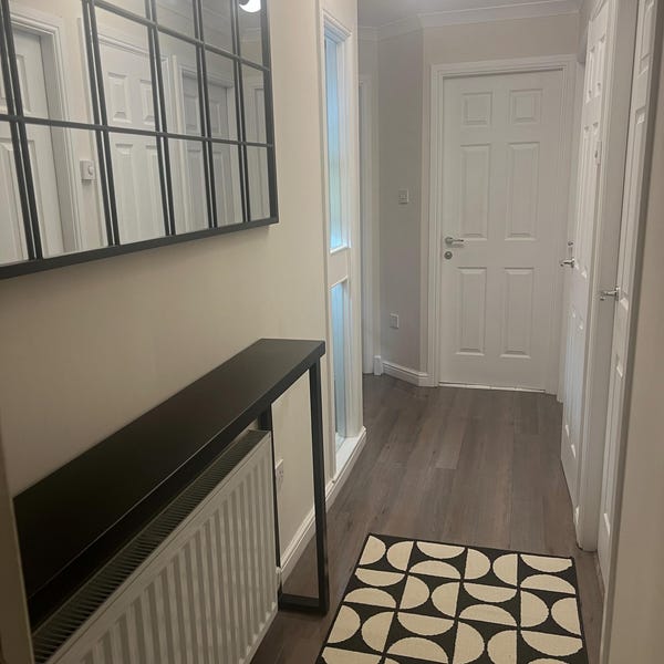 White Console Table, Hallway Table, Radiator Shelf, Rustic Hallway ...