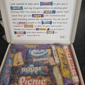 Thank You Personalised Chocolate Message Gift Box - Etsy UK