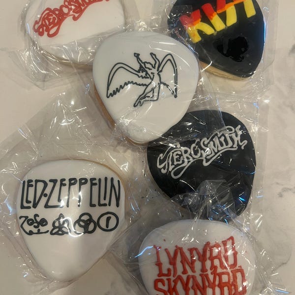 Guitar Pick Band Decorated Sugar Cookies - Set of 12 - Etsy