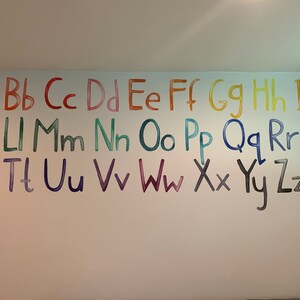 Rainbow Uppercase Letters Fabric Wall Decal Color Story - Etsy