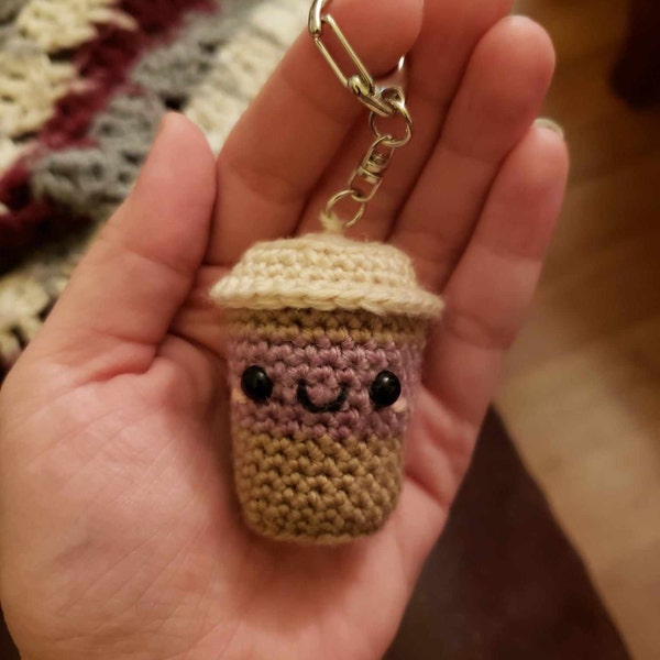 Kawaii Coffee Keyring Takeaway Cup Crochet Pattern [PATTERN ONLY] - Etsy
