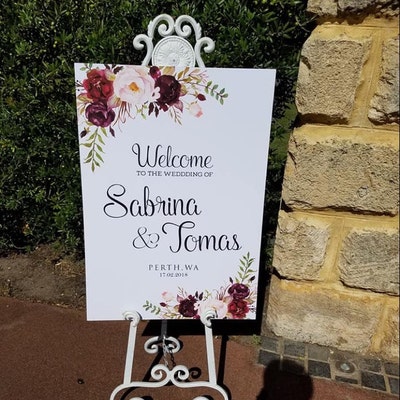 Wedding Welcome Sign, Reception Sign, Wedding Sign, Wedding Welcome ...