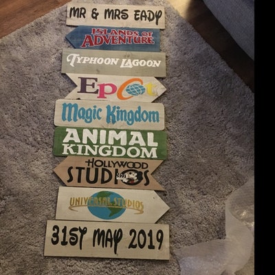 Disney Theme Park/ride Signpost Slats Wedding Table Names - Etsy UK