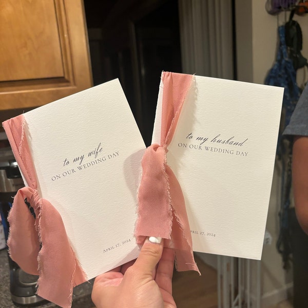 Handmade Paper Vow Books | Set of 2 | His and Hers | Personalized Vow ...