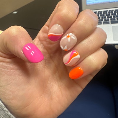 Solid Jelly Color Nails CHOOSE Your Color Gloss or Matte Press on Nails ...