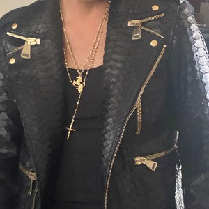 Python Leather Pants Snakeskin Pants Black Leather Pants | Etsy