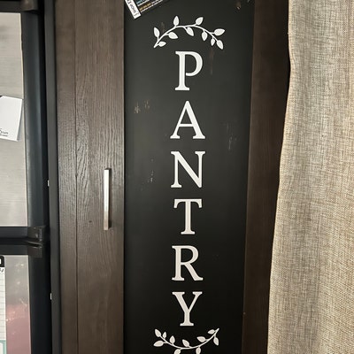 Vertical Curved Leaves Pantry Decal Kitchen Pantry Sticker Food Pantry ...