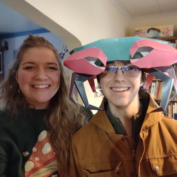Crab Hat, Papercraft Mask Template - Etsy