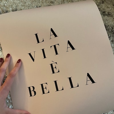 La Vita E' Bella Italian Saying Italian Quote Print - Etsy