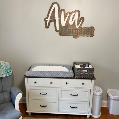 Wood Hello Sign Vine Monogram 3 Letter Monogram Home Decor - Etsy