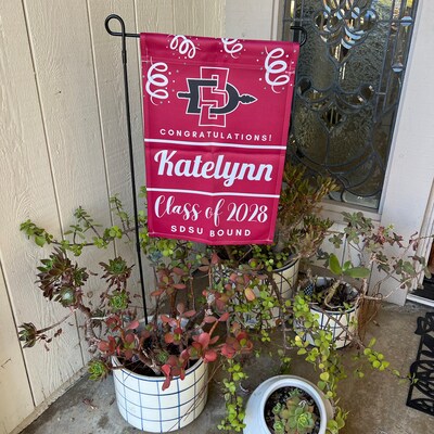 Custom College Bound Yard Flag, Custom College Sign, College Garden ...