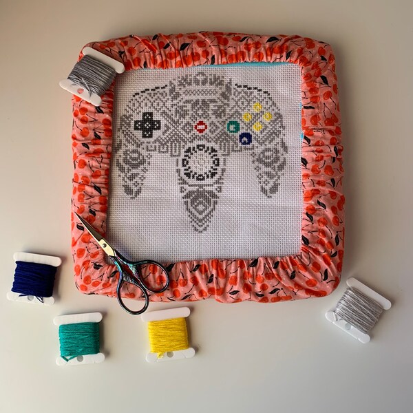 Modern Nordic Retro Game Controller Cross Stitch Pattern, Instant ...