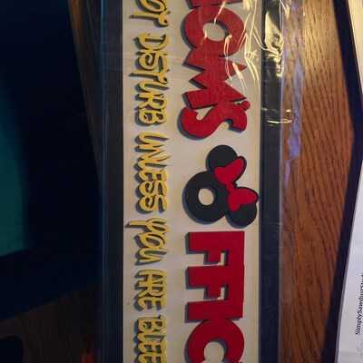 Moms Office Dads Office Mickey Mouse Inspired Sign Wood - Etsy