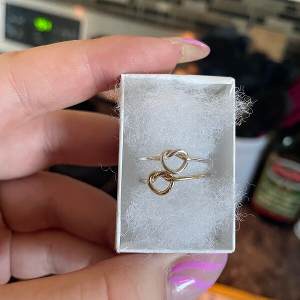 Set of Two Best Friends Rings in Sterling Silver and Gold Plated ...
