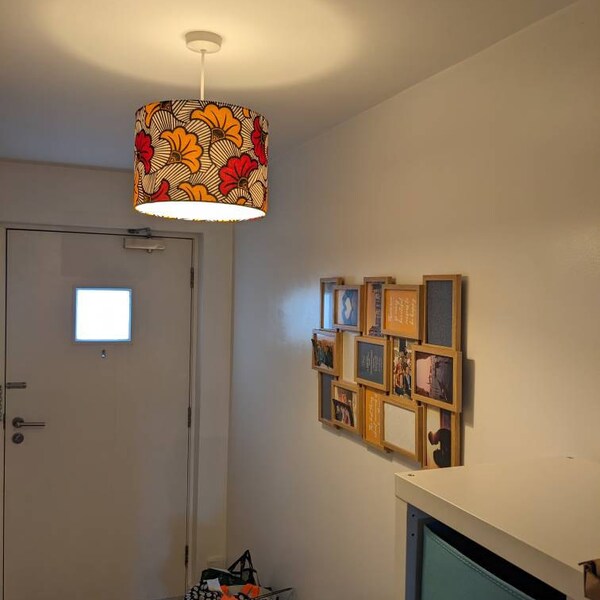 Afro Decor Drum Lampshade/ Wax Print Lamps Sunset Shade, African Print ...