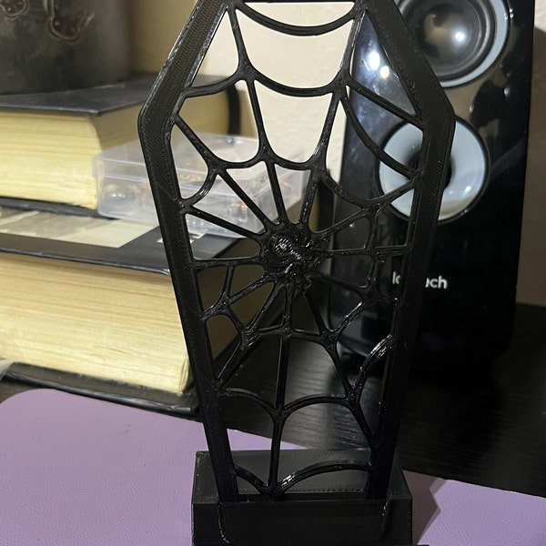 Coffin Phone Stand Spiderweb Display | Gothic Display | Coffin Cell ...