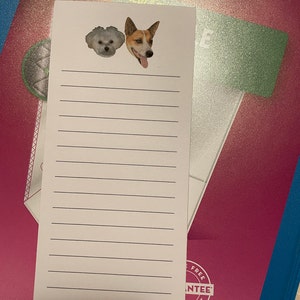 Custom Dog Notepad, Personalized Dog Notepad, Custom Pet Notepad ...