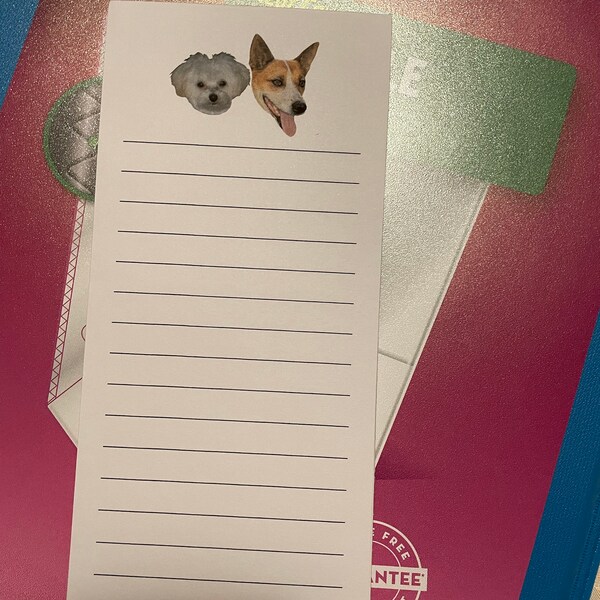 Custom Dog Notepad, Personalized Dog Notepad, Custom Pet Notepad ...
