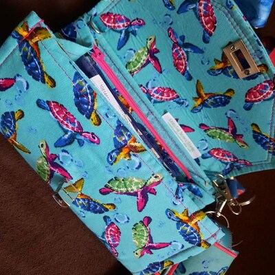 Sea Turtle, Made to Order Wallet, Cluth, Wristlet, Turtle, Turtles - Etsy