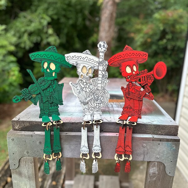 Skeleton Mariachi Band, Laser Cut File Halloween Laser Ready Files ...