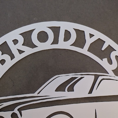 Personalized Metal Car Sign, Car Signs for Garage, Car Name Sign ...