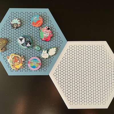 Enamel Pin Board Display for Pin Collectors hexagon Wall Mount Enamel ...