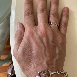 Snaffle Bit Horse Ring Snaffle Bit Sterling Silver Equestrian Jewelry ...