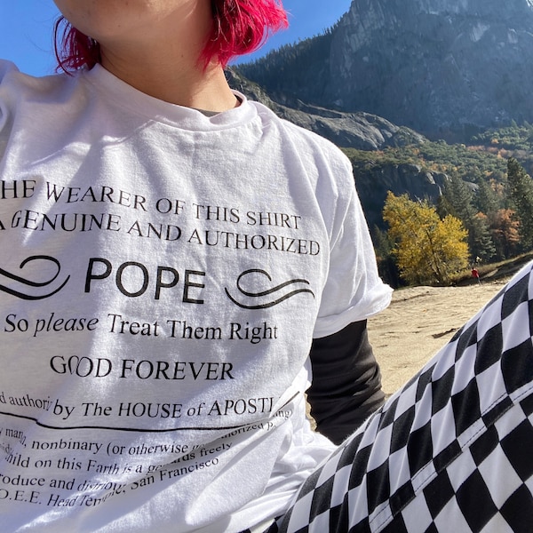 Discordian Pope T-shirt,pope Card T-shirt,discordian T-shirt,fnord T ...