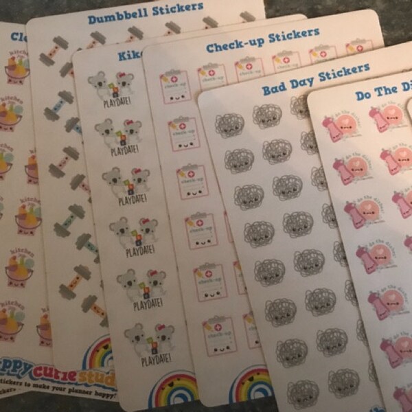 42 Cute Toilet / Clean up / Chores Planner Stickers - Etsy