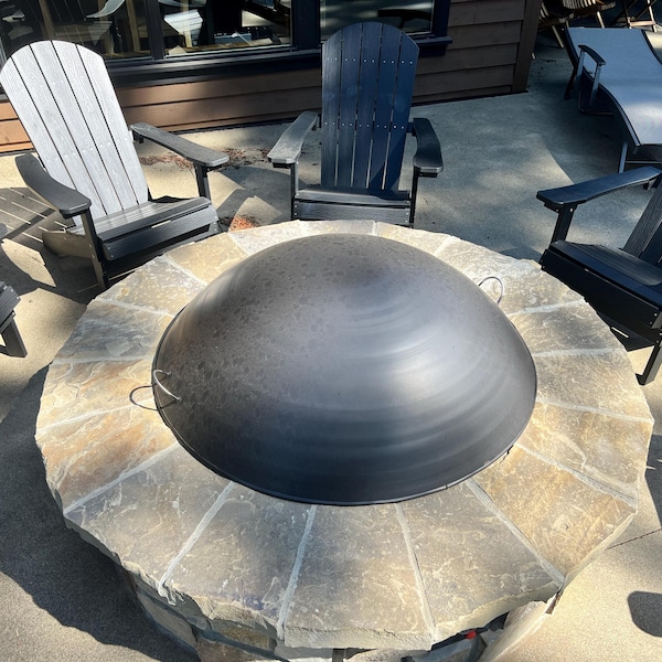 Lift off Dome Fire Pit Safety Screen 304 Stainless Mesh Steel, Round ...