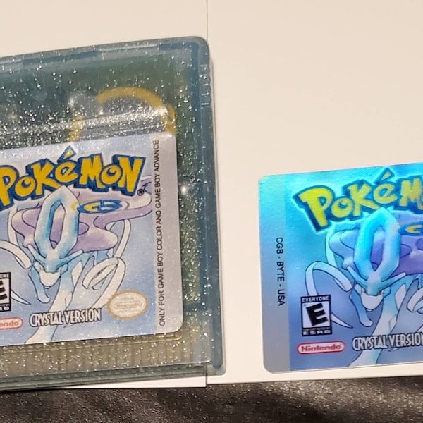 Pokemon Crystal Version Gameboy Replacement Label Precut Decal ...