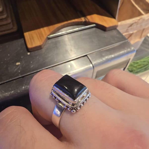 Lucifer Morningstar Rings | 925 Sterling Silver | Rectangle Shape ...