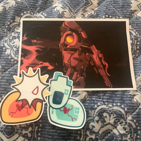 Minos & Sissyphus Prime Soul Loafing ULTRAKILL Die Cut Sticker Designed ...