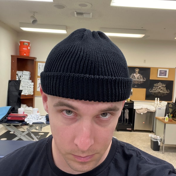 Fisherman Hat / Men Beanie / Docker Cap / Knit Beanie / Knitted Hat ...