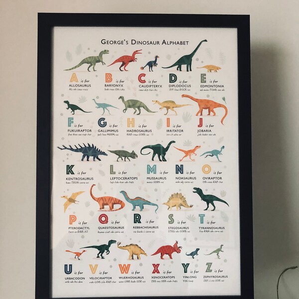 Dinosaur Alphabet Print, Toddler Room Decor, Classroom Decor, Perfect ...