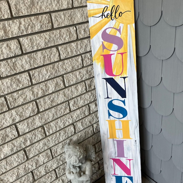 Front Porch Welcome Sign- Hello Sunshine - Etsy