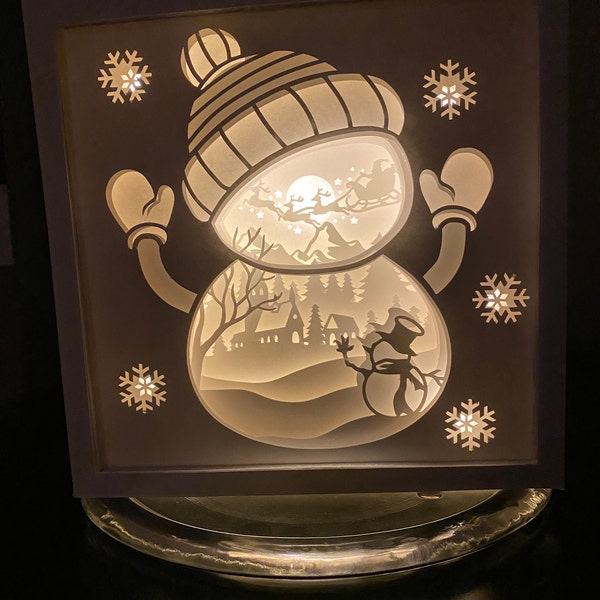 Cadre de boîte en papier et entretoises Modèle de caisson lumineux en ...